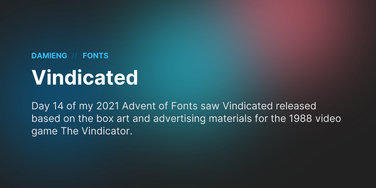 Vindicated - DamienG